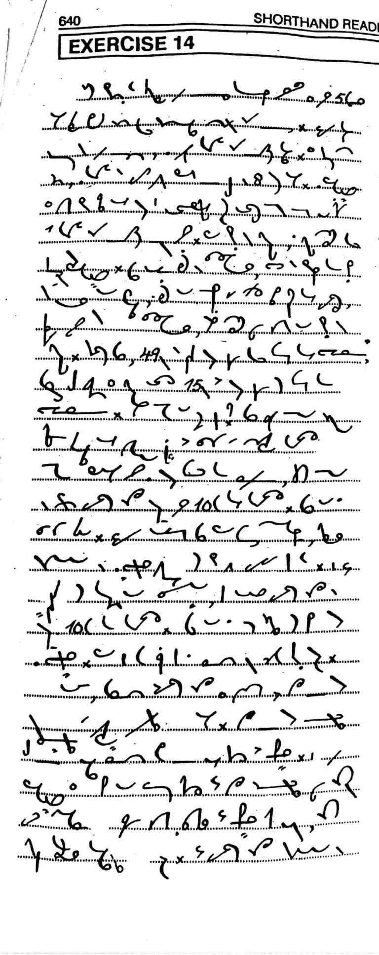 Shorthand Dictation 80 Words per minute with outline, 5 Minute Test 14